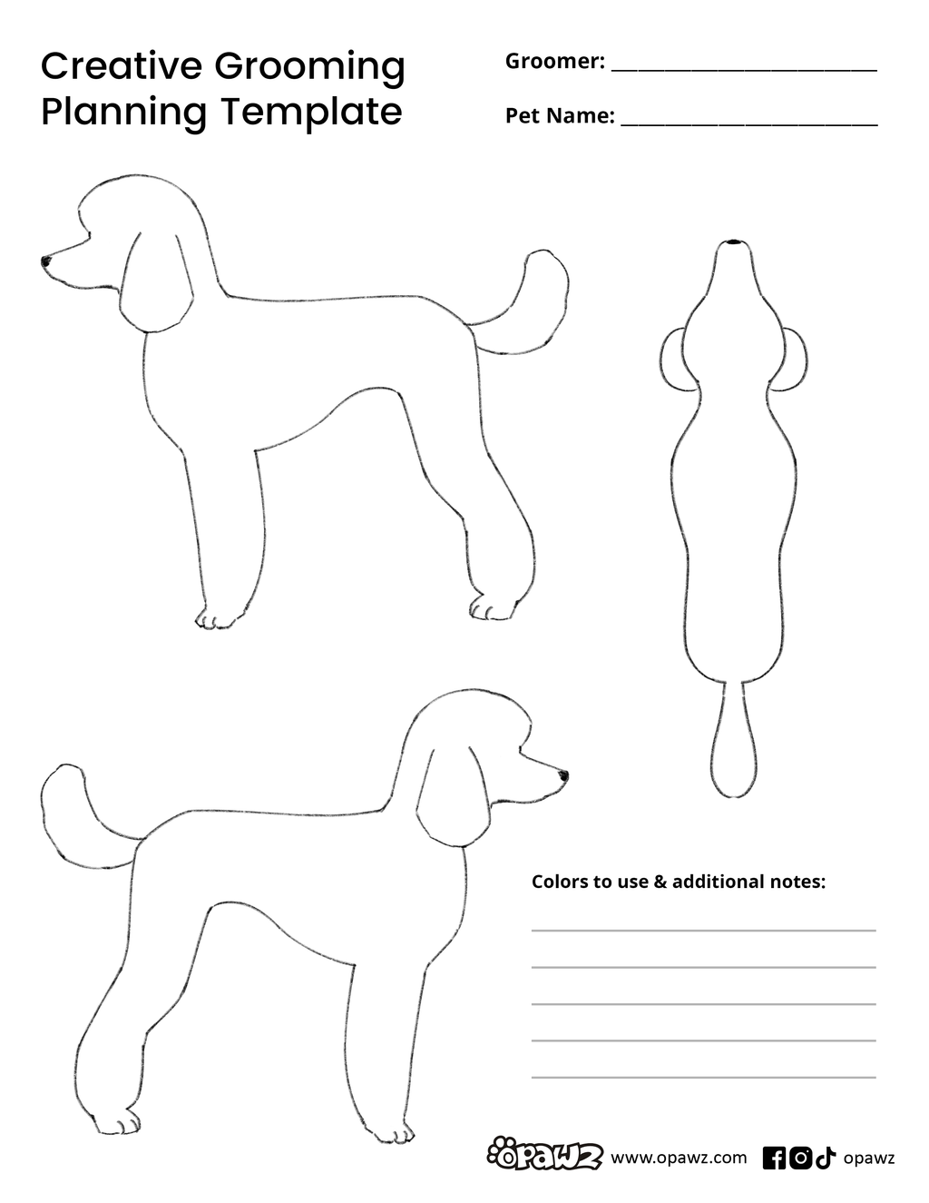 FREE Digital Download - Creative Grooming Planning Template – OPAWZ Canada